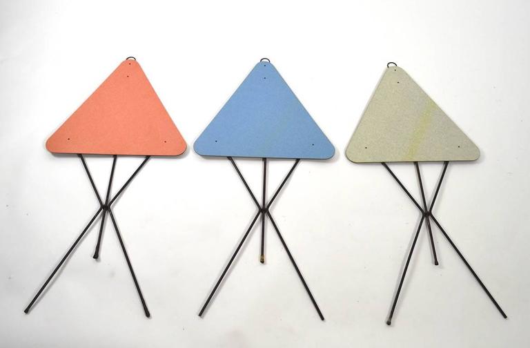 Three-Piece Set Mid¬-Century Folding Tables at 1stDibs | triangle ...