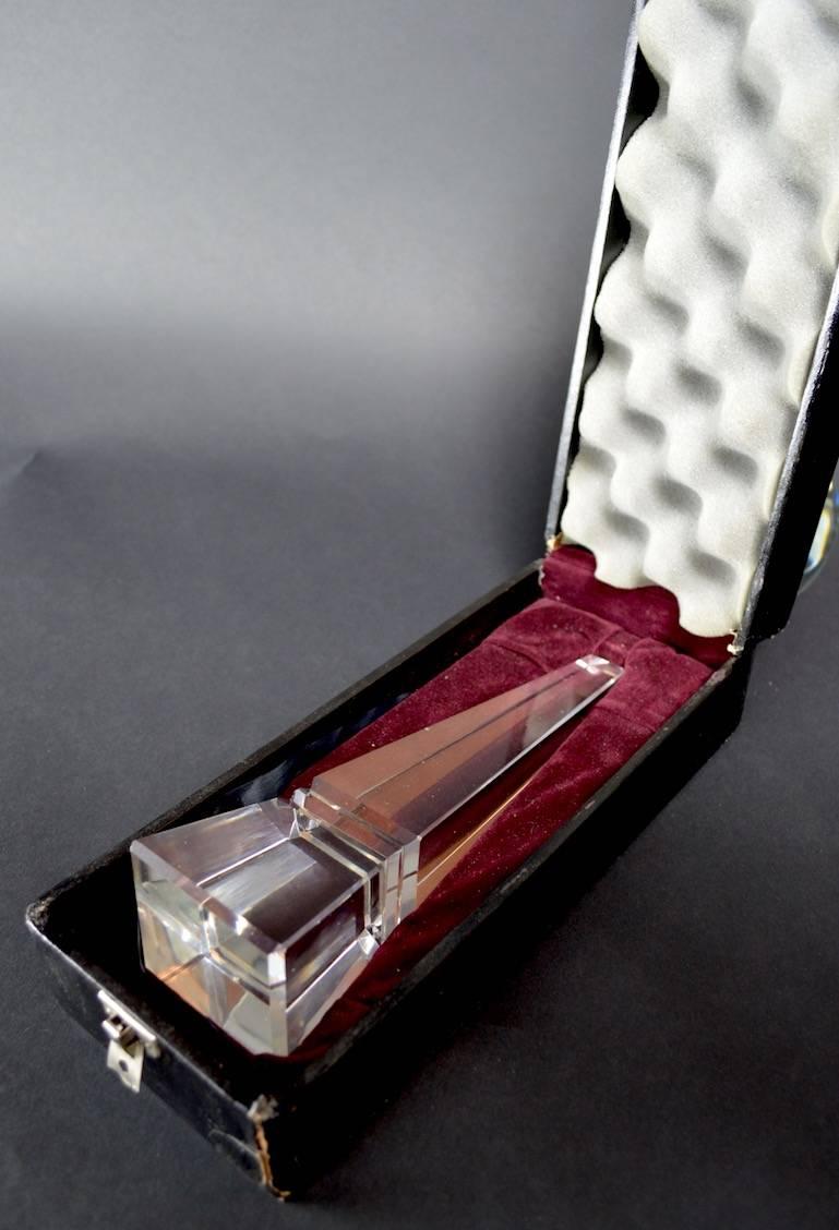Crystal Obelisk with Original Case at 1stDibs | obelisk case, crystal ...
