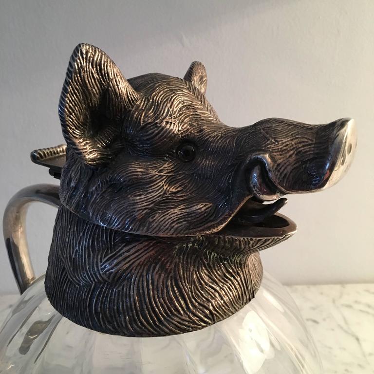 Impressive Boar's Head Pitcher, Spain, circa 1960 For Sale at 1stDibs