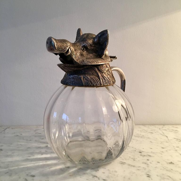 Impressive Boar's Head Pitcher, Spain, circa 1960 For Sale at 1stDibs
