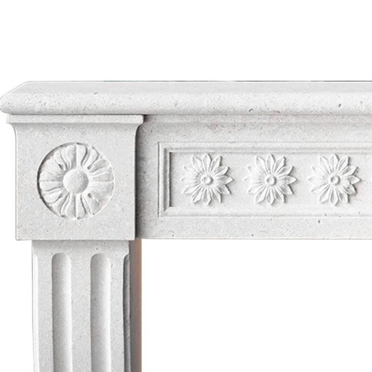 Louis VXI Style Limestone Reproduction Mantelpiece in Limestone For ...