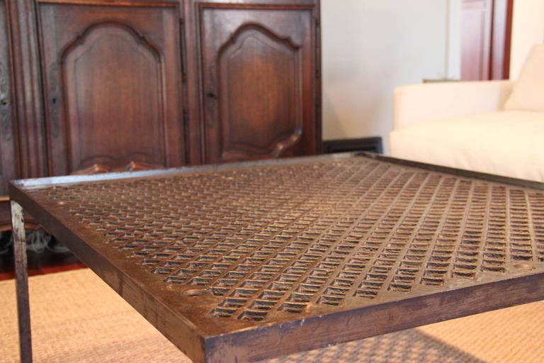 Mid-Century Iron Industrial Grate Coffee Table, Circa 1960 at 1stDibs