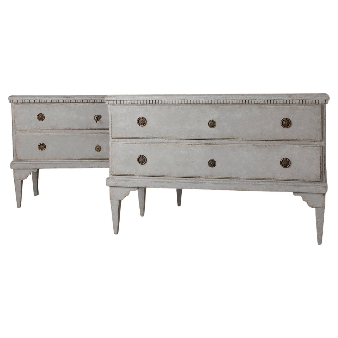 Pair of Large Painted Swedish Gustavian Chests, 18th Century For Sale ...