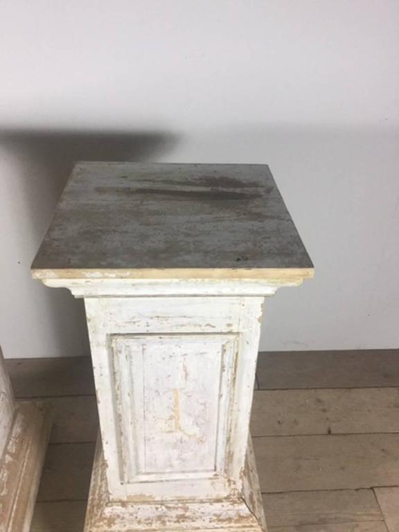 19th Century French Columns or Plinths in Original Paint at 1stDibs