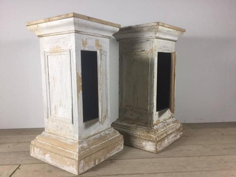 19th Century French Columns or Plinths in Original Paint at 1stDibs