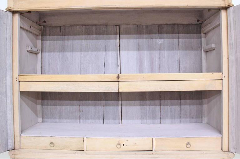 Dutch Neoclassical Linen Press Cabinet in Bleached Oak, 19th Century ...