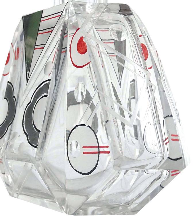 Art Deco Karl Palda Crystal Glass Decanter Set Modernist Bohemian ...