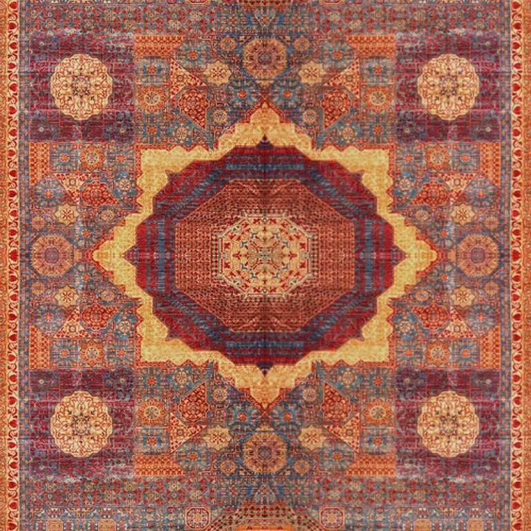 Very Large Mamluk Hand-Knotted Rug For Sale at 1stdibs