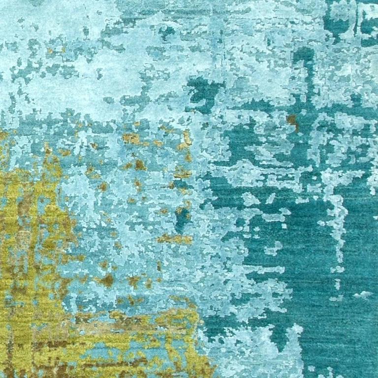 Modern Contemporary Design Rug Turquoise For Sale at 1stDibs | modern ...