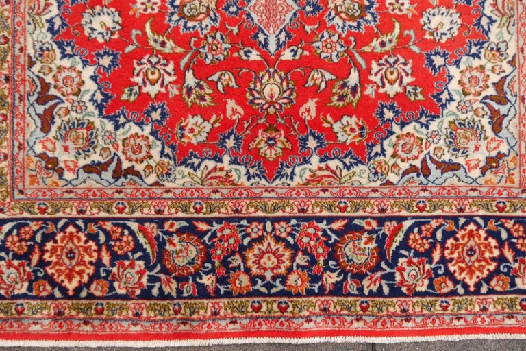 Isfahan Persian Wool and Silk Rug at 1stDibs