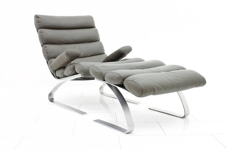 COR Sinus Lounge Chair with Elephant Grey Leather, Reinhold Adolf ...