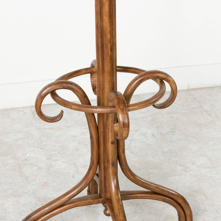 Thonet Style Bentwood Coat Stand or Hall Tree Stamped Cafe De Paris ...