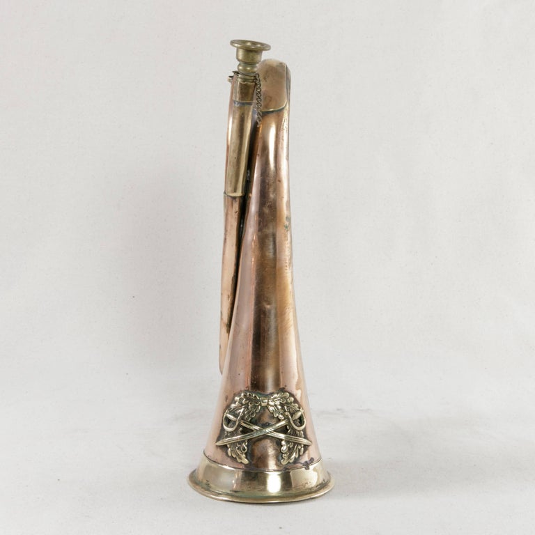 Early 20th Century French Copper and Brass Cavalry Bugle with Bronze ...