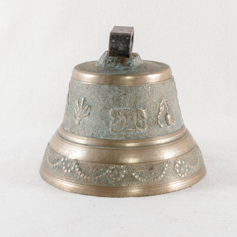 19th Century French Cast Bronze Cow Bell Marked by the Foundry ...