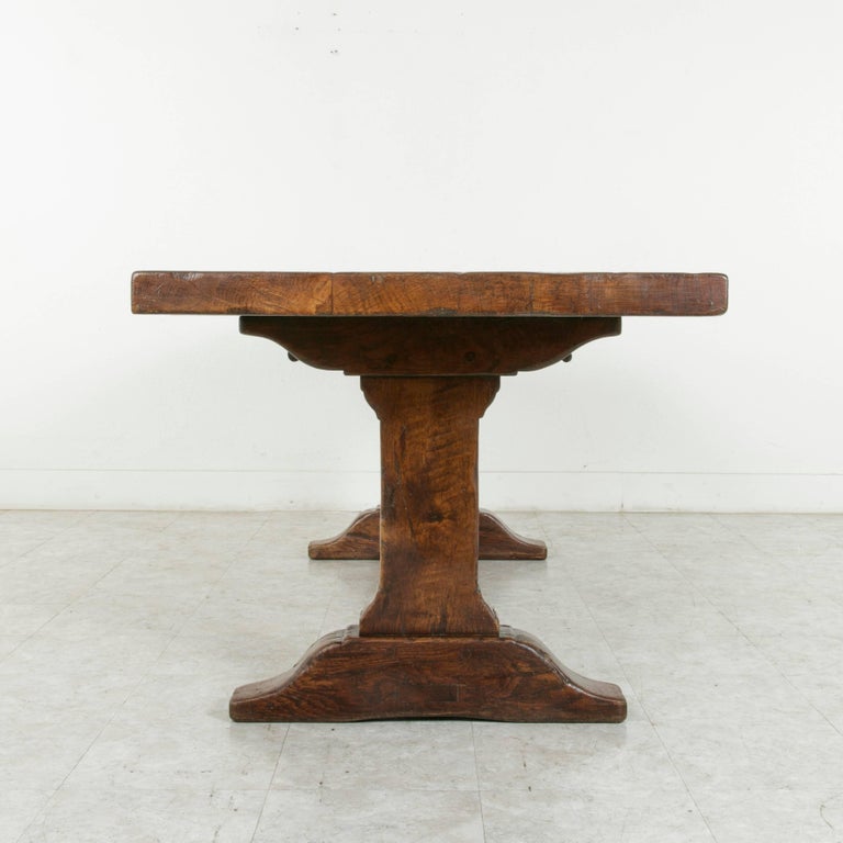 French Oak Monastery Table or Dining Table from Normandy, Thick Top ...