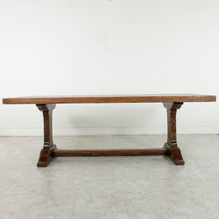 French Oak Monastery Table or Dining Table from Normandy, Thick Top ...