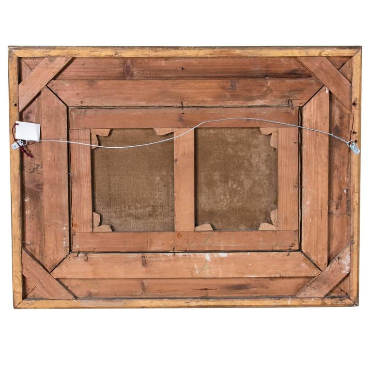 19th Century Oil on Canvas Cliffside Seascape by Etienne Vallee in Museum Frame at 1stDibs