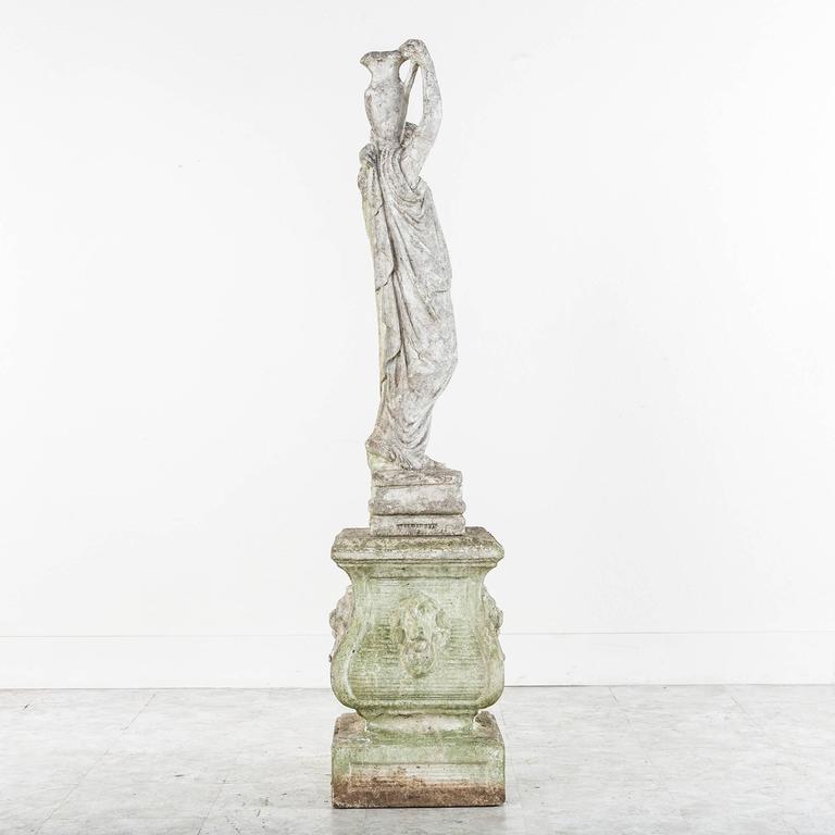 Antique French Classical Greek Female Stone Garden Statue at 1stDibs ...