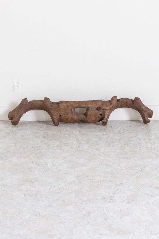 Handmade Double Oxen Yoke from Le Perche, France, circa 1850 at 1stDibs