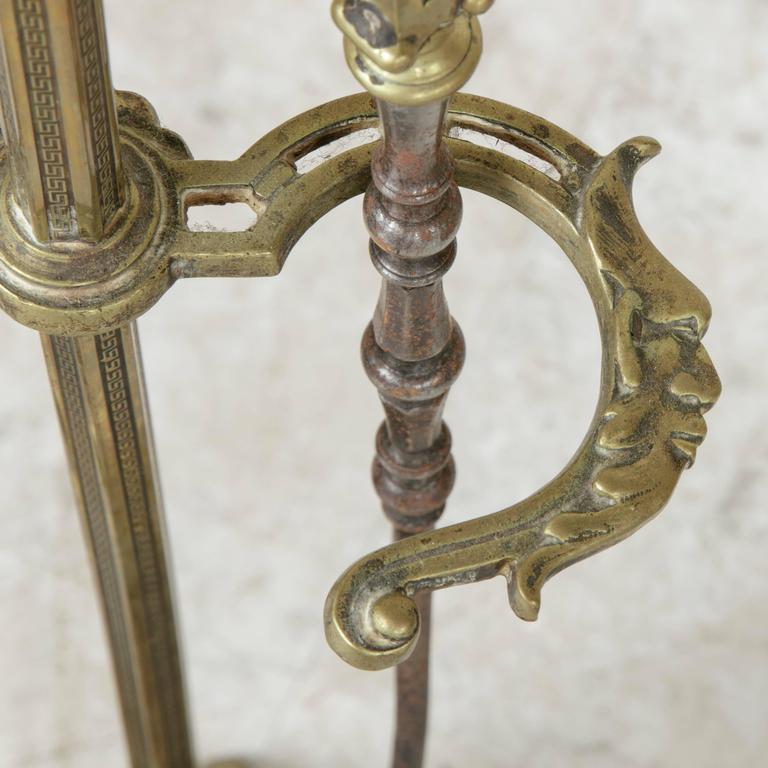 Set of Late 19th Century French Bronze Fireplace Tools Stand Shovel ...