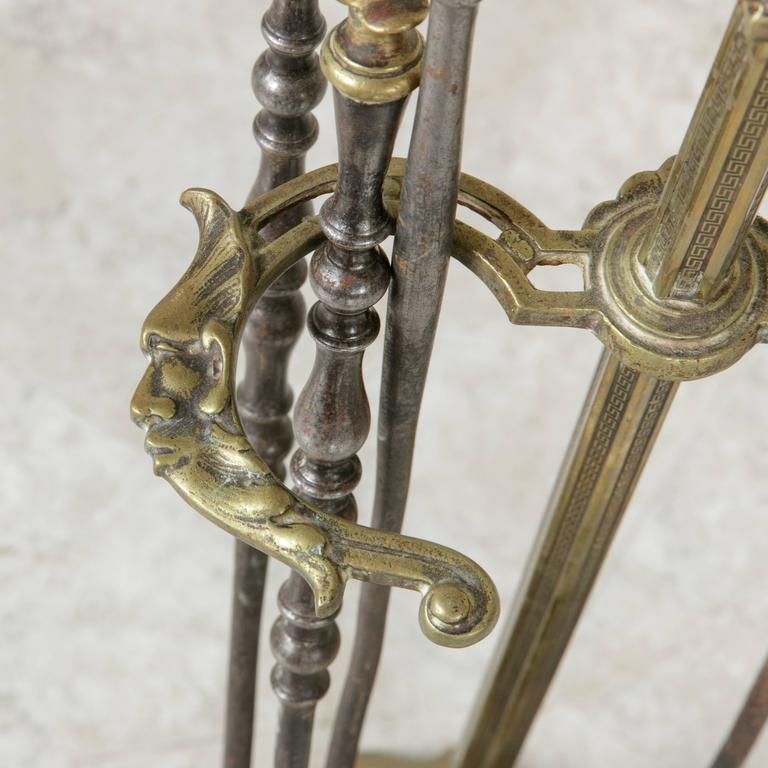 Set of Late 19th Century French Bronze Fireplace Tools Stand Shovel ...