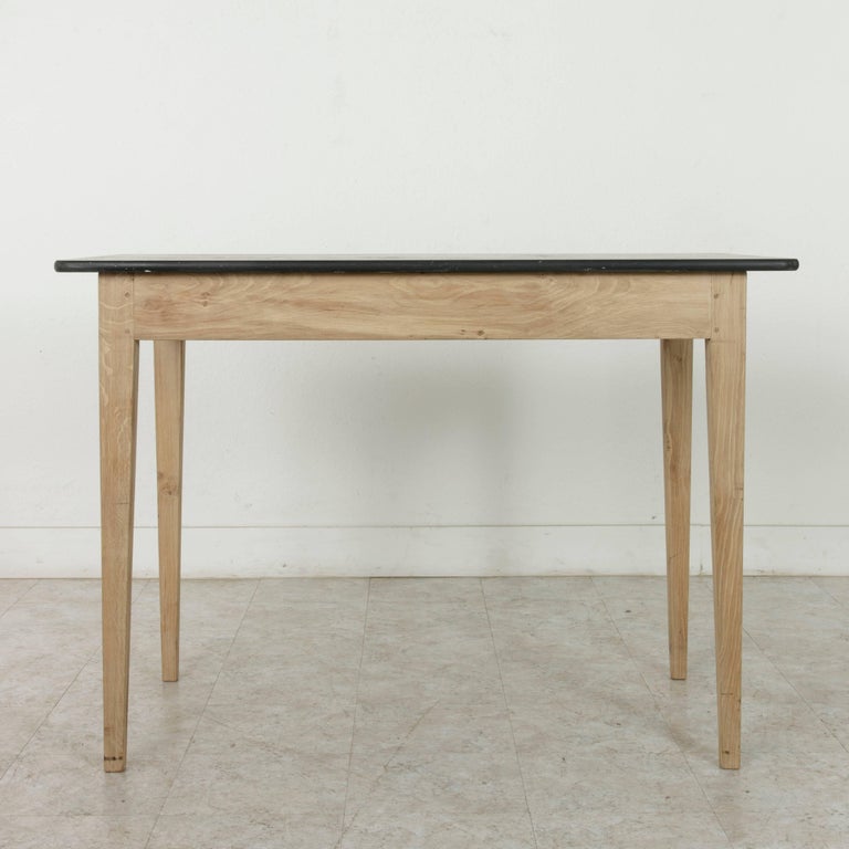 36-in. High French Oak Pastry Table or Kitchen Island with Antique ...