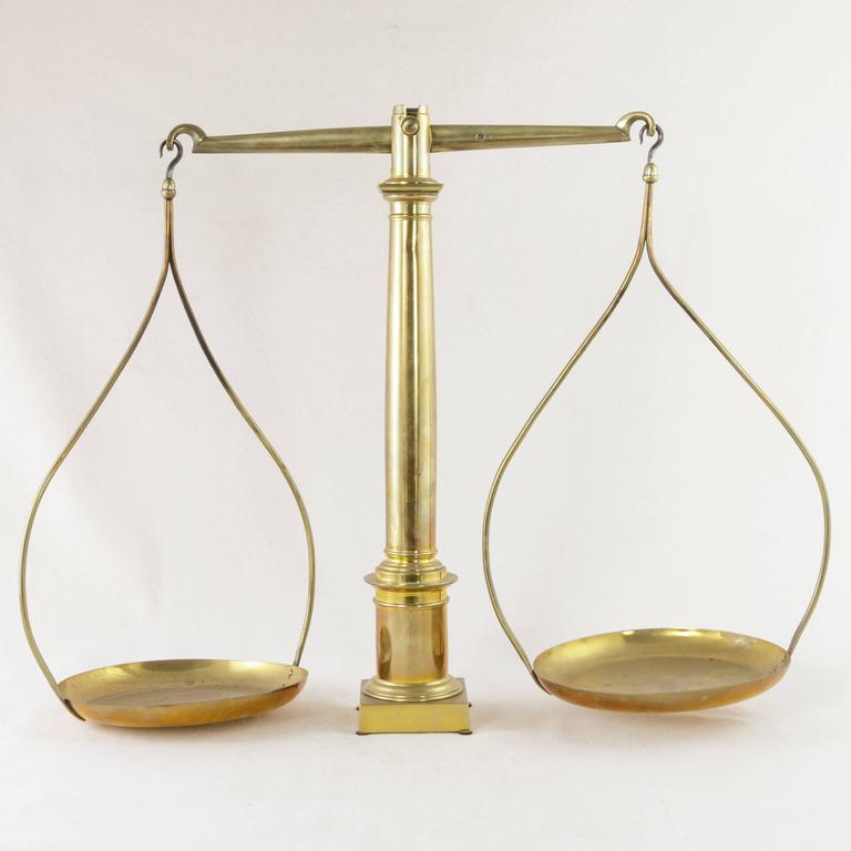 Set of 19th Century Empire Period Bronze Pharmacy Scales c. 1804-1815 ...