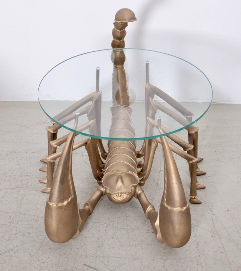 Rare Brass Scorpion Coffee Table Attributed to Jacques Duval-Brasseur ...