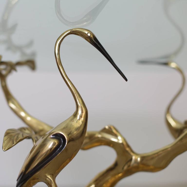 Crane Brass Cocktail or Coffee Table at 1stDibs | crane table, crane ...