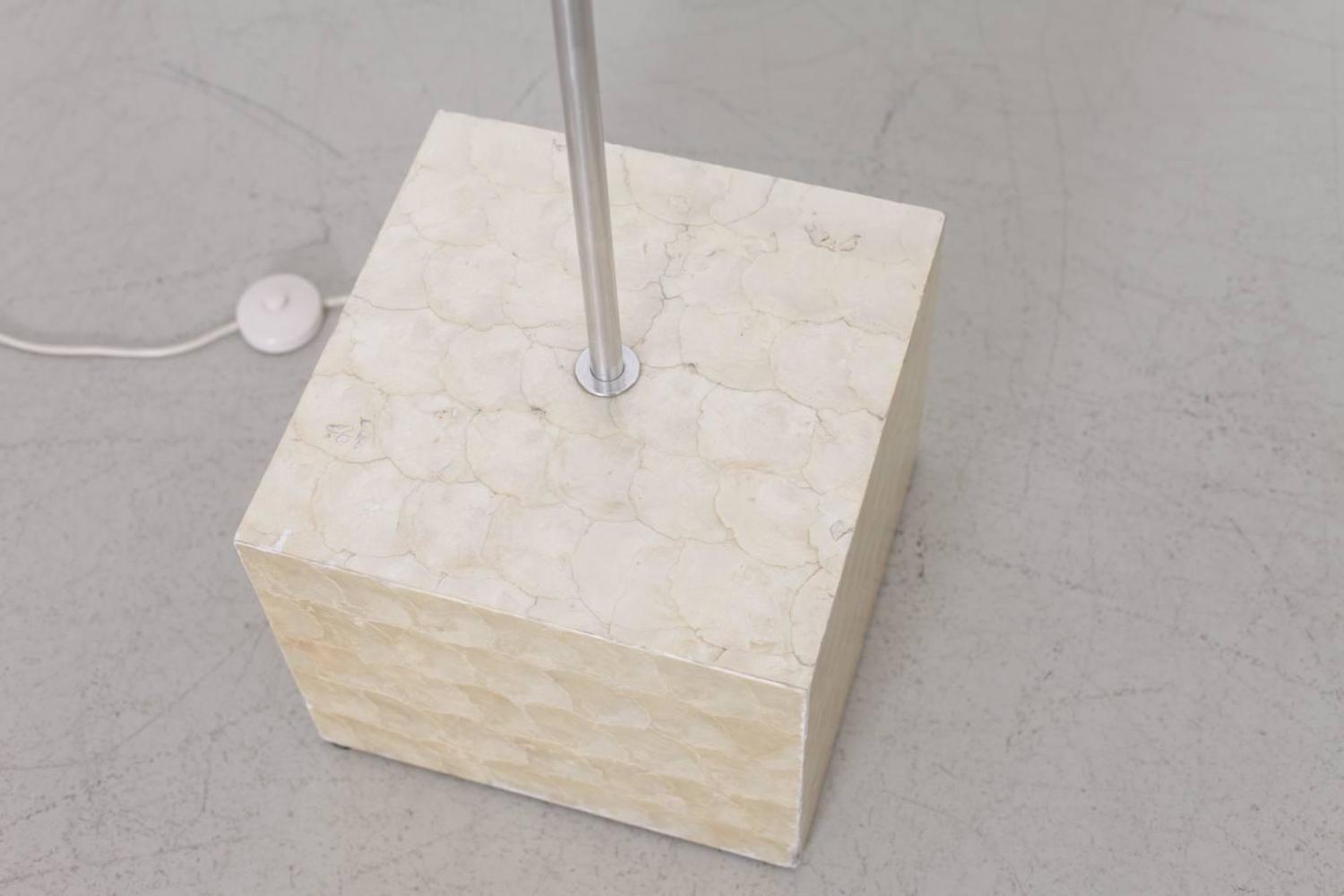 Huge Capiz of Mother of Pearl Shell Floor Lamp For Sale at 1stdibs