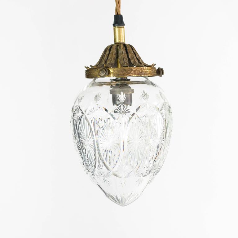 Victorian Cut-Glass Pendant Light at 1stDibs
