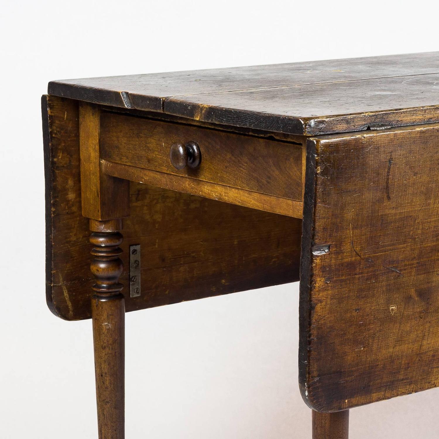 Edwardian Drop-Leaf Kitchen Table at 1stdibs