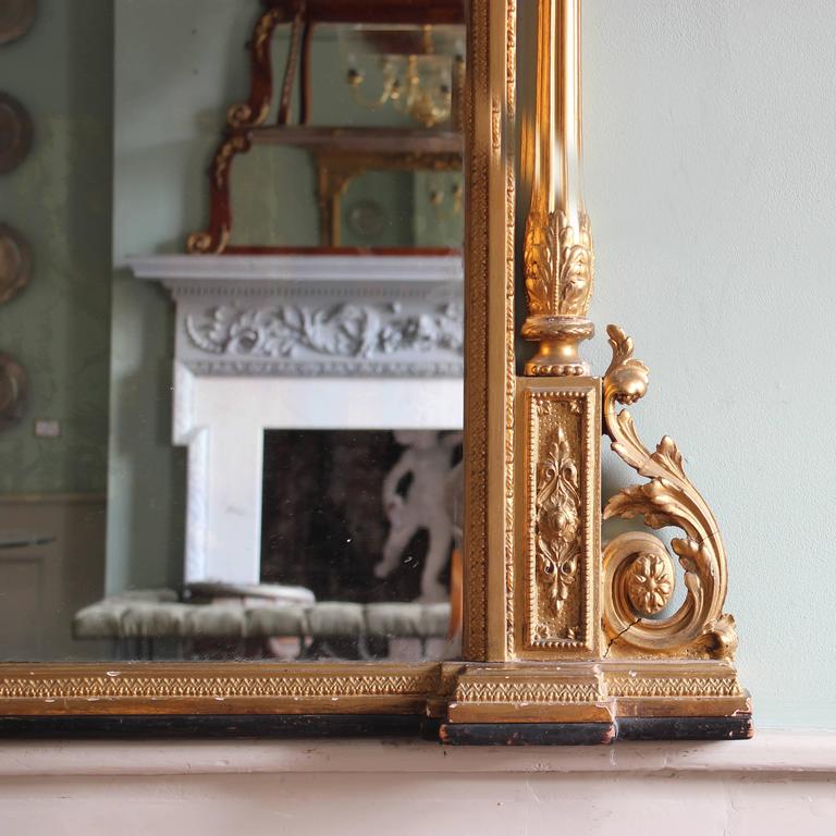 Mid-Victorian Giltwood Overmantle Mirror at 1stDibs