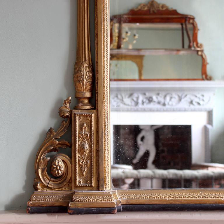 Mid-Victorian Giltwood Overmantle Mirror at 1stDibs