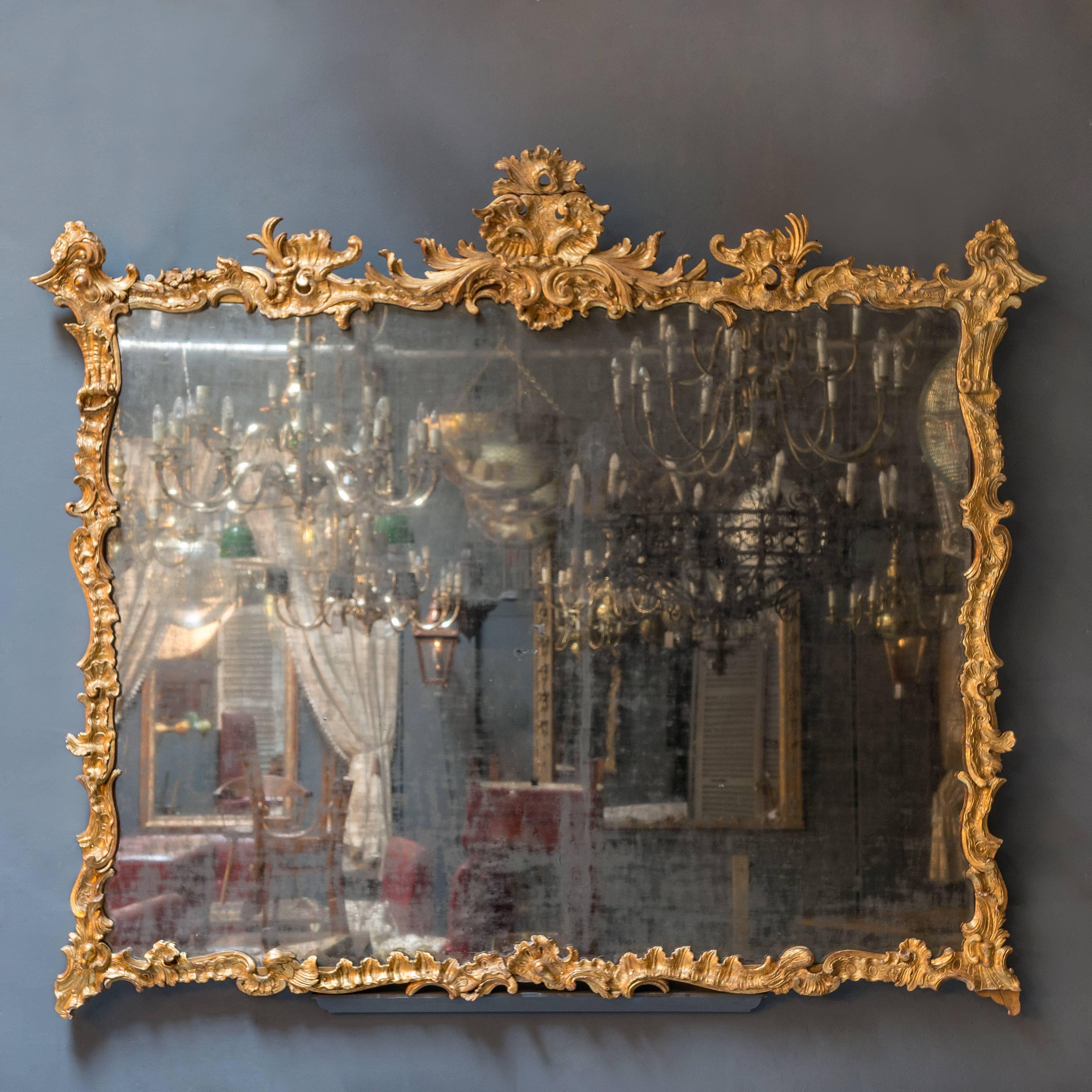 Large Italian Rococo Mirror at 1stDibs