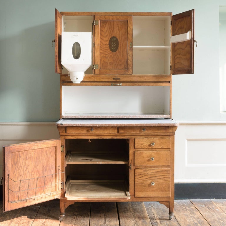 1920s Hoosier Oak Kitchen Cabinet at 1stDibs