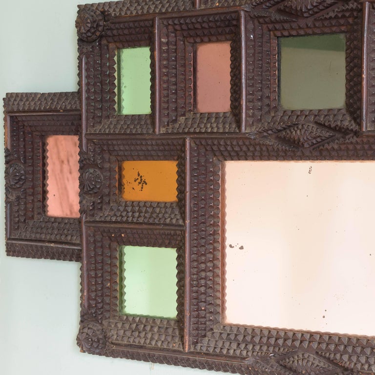 French Tramp Art Picture Frame at 1stDibs | modern tramp art