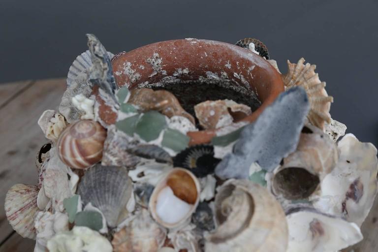 Shell-Covered Terracotta Cache-Pots at 1stDibs | cache pots for sale