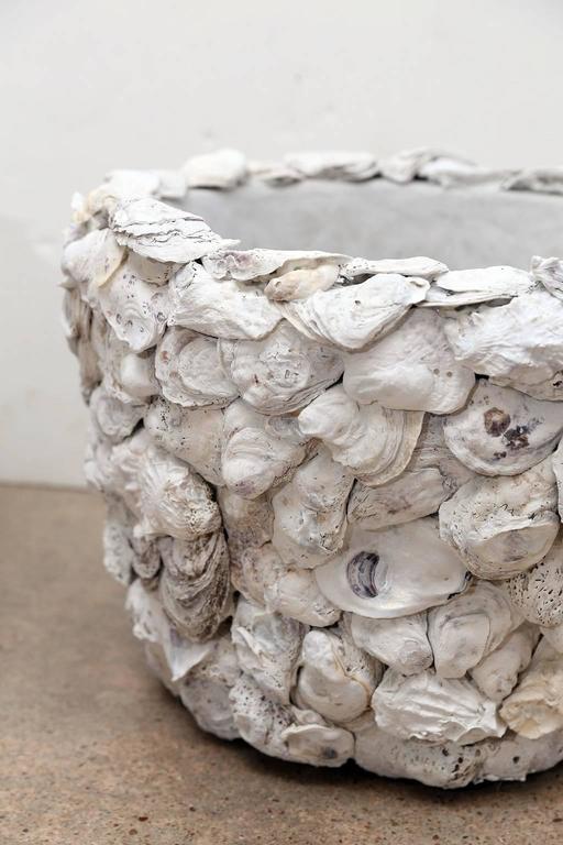 Pair of Oyster Shell Covered Cache Pots at 1stDibs | oyster pots ...