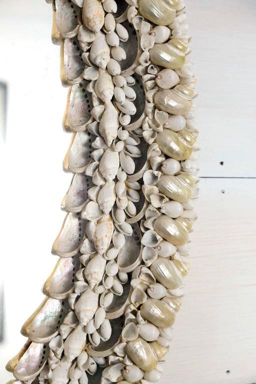 Shell-Covered Oval Mirror at 1stDibs