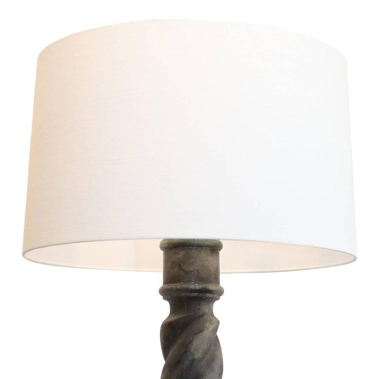 Tall Twisted Column Custom Table Lamp at 1stDibs