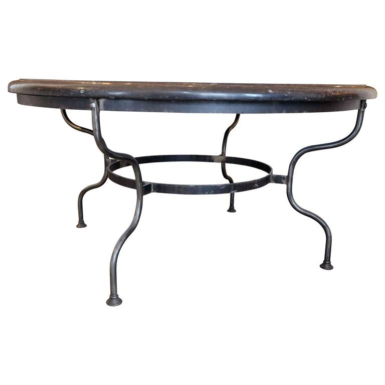 Belgian Round Bluestone Top Table at 1stDibs