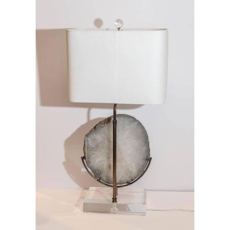 Agate Lamp at 1stDibs | agate lamp base