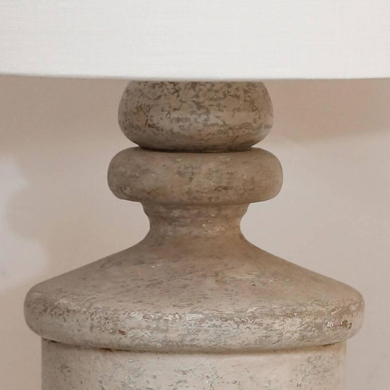 Pair of Painted Finials as Custom Table Lamps at 1stDibs
