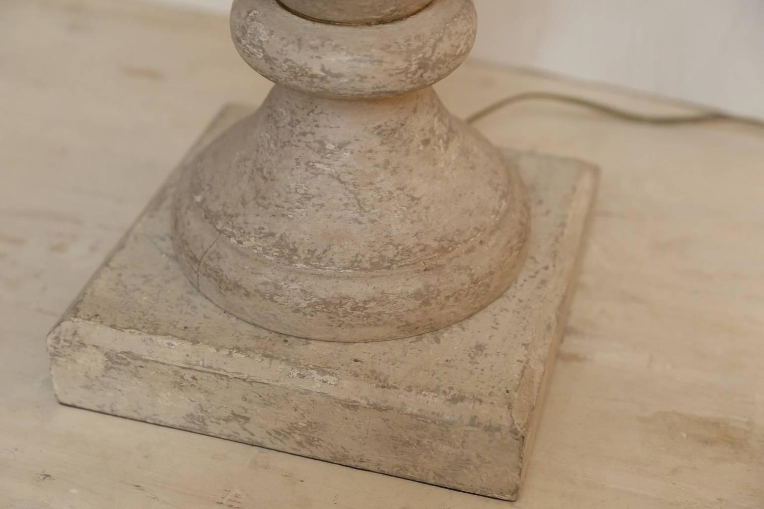 Pair of Painted Finials as Custom Table Lamps For Sale at 1stdibs