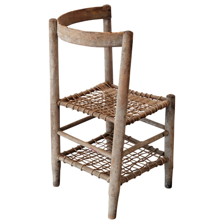 19th Century Primitive Roundabout Chair For Sale at 1stDibs
