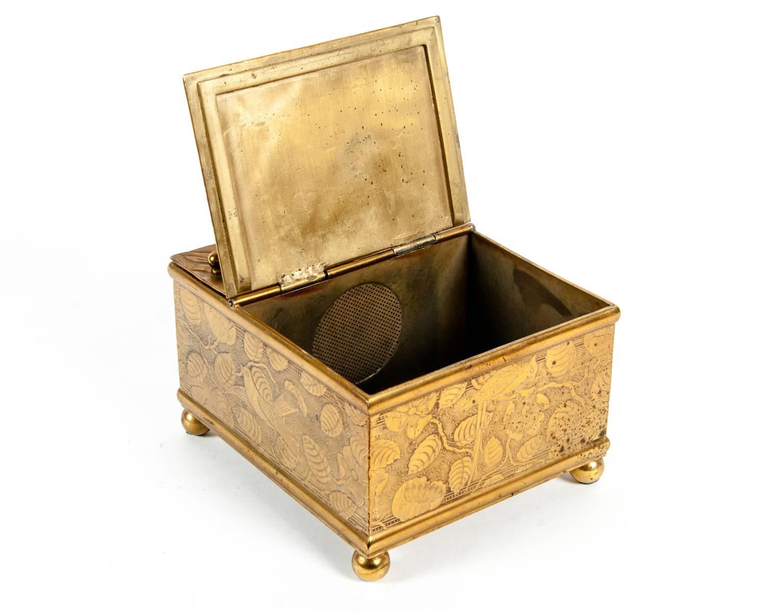 Antique English Solid Brass Cigar Humidor at 1stDibs | vintage cigar ...