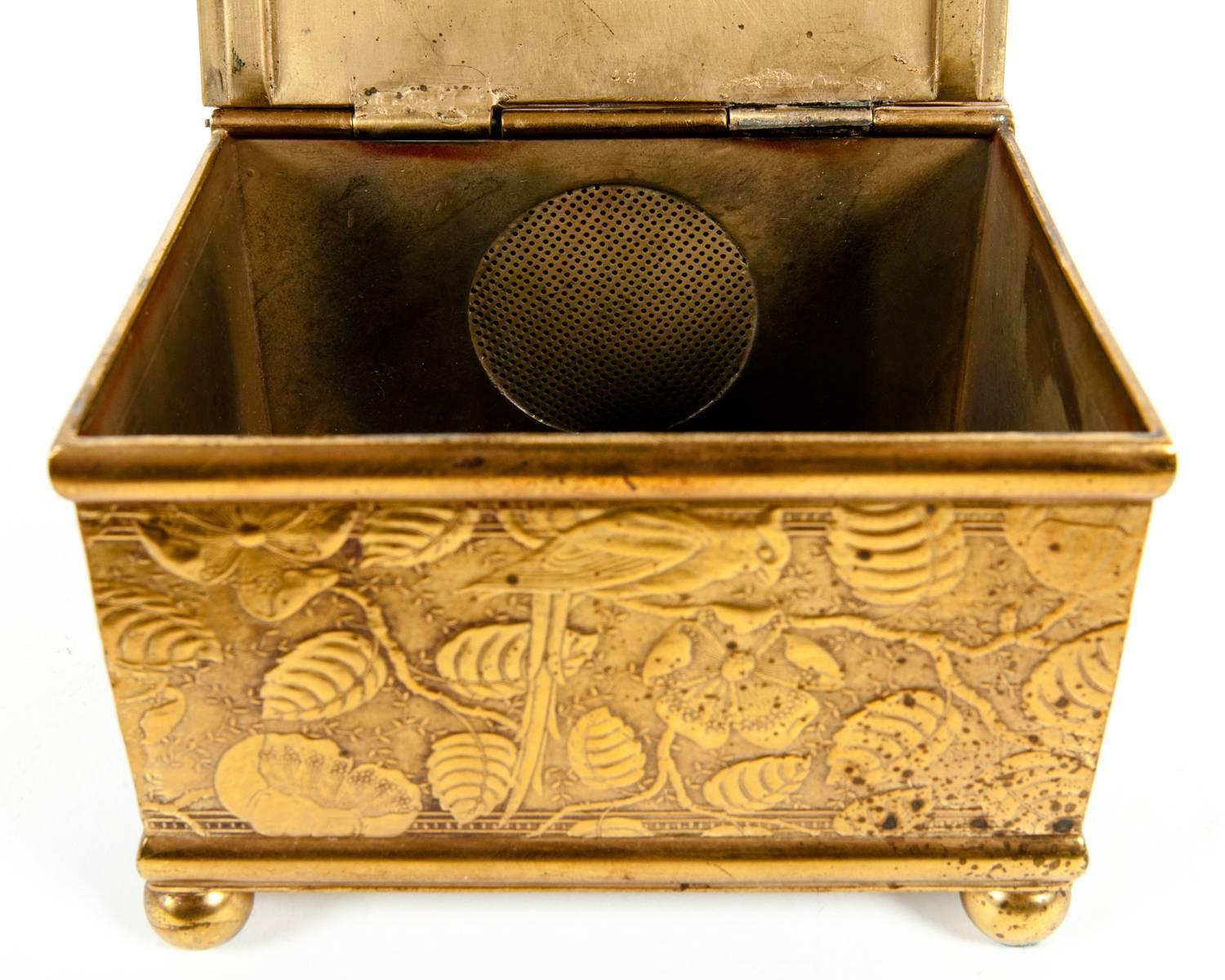 Antique English Solid Brass Cigar Humidor at 1stDibs | vintage cigar ...