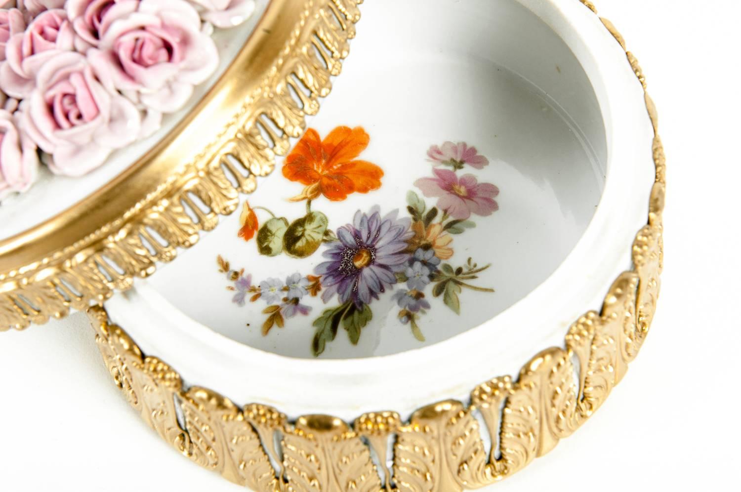 Antique German Porcelain Covered Box at 1stDibs