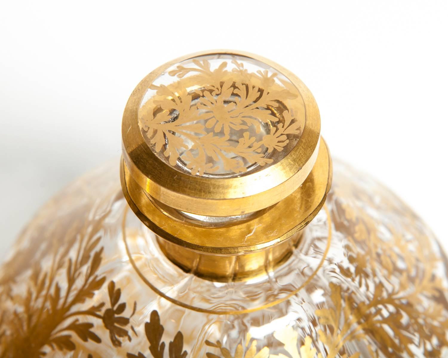 Antique French 24-Karat Gold Design Perfume Bottle Set at 1stDibs